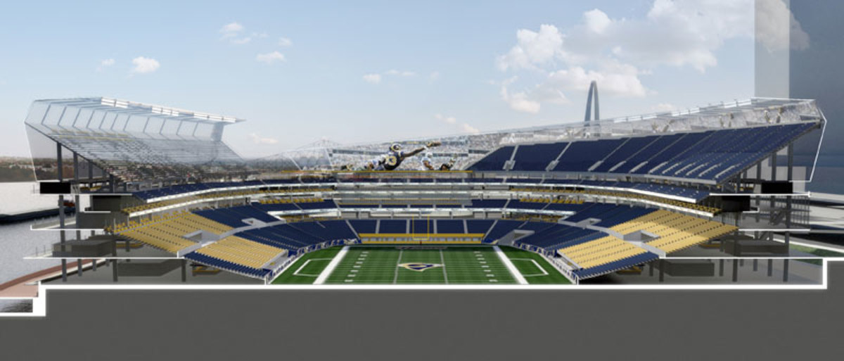 New NFL stadium in St. Louis, Los Angeles for Rams, Raiders, Chargers ...