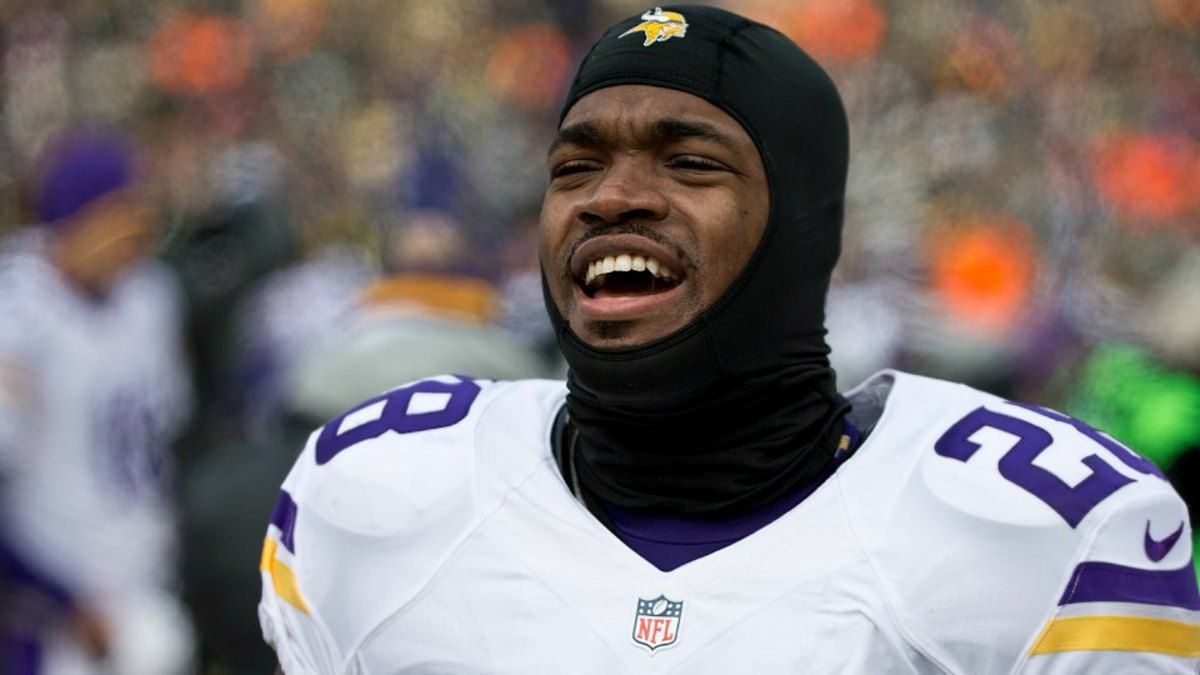 Vikings' Adrian Peterson almost falls riding a Phunkee Duck - Sports ...