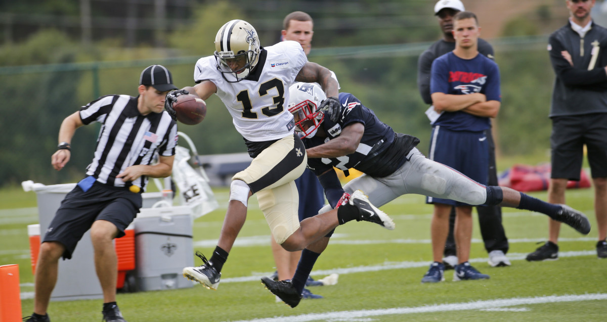 Saints receivers, Patriots defensive backs tested each other - Sports ...