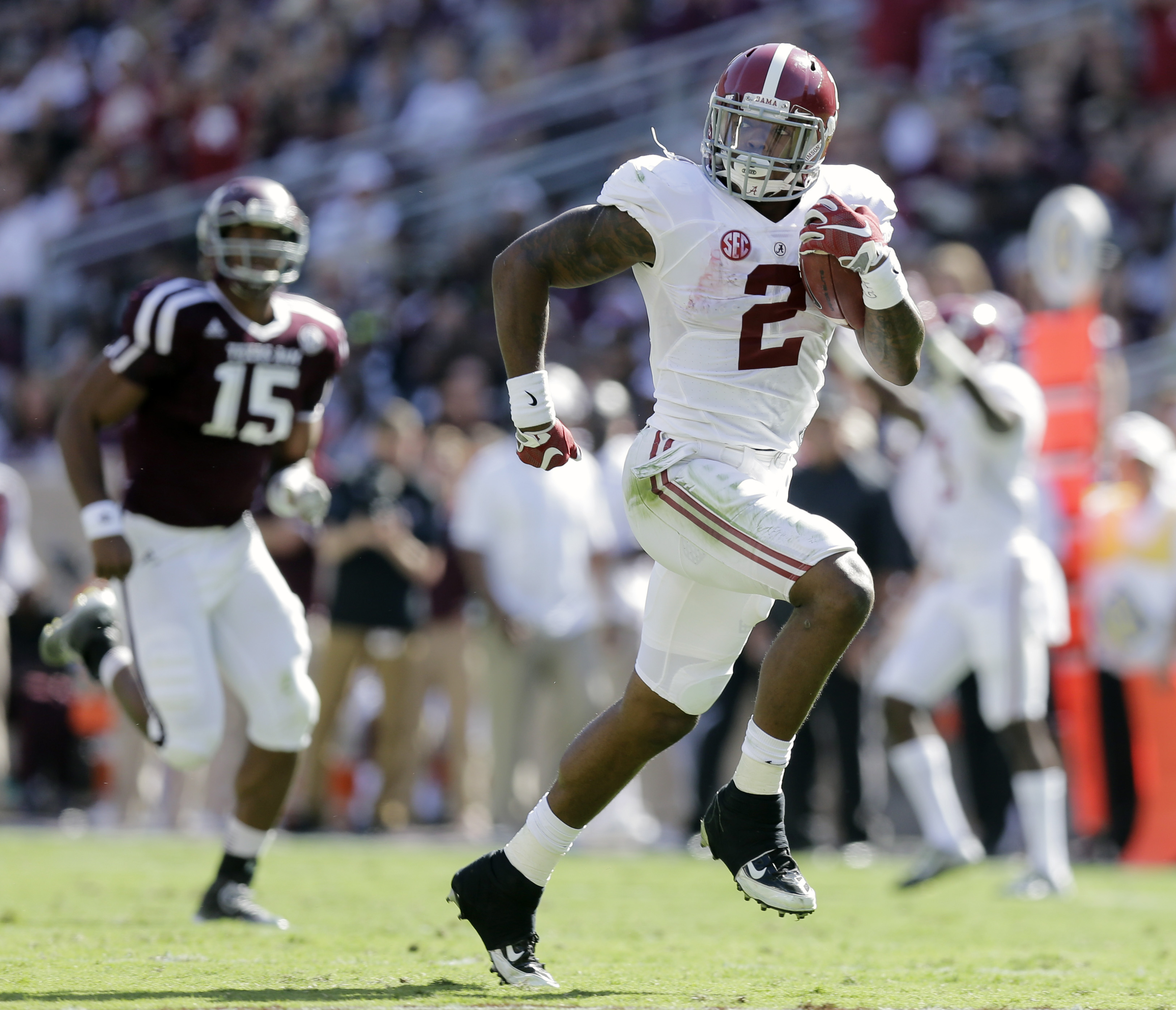 Alabama scores 3 TDs on INT returns in 41-23 win over A&M - Sports ...