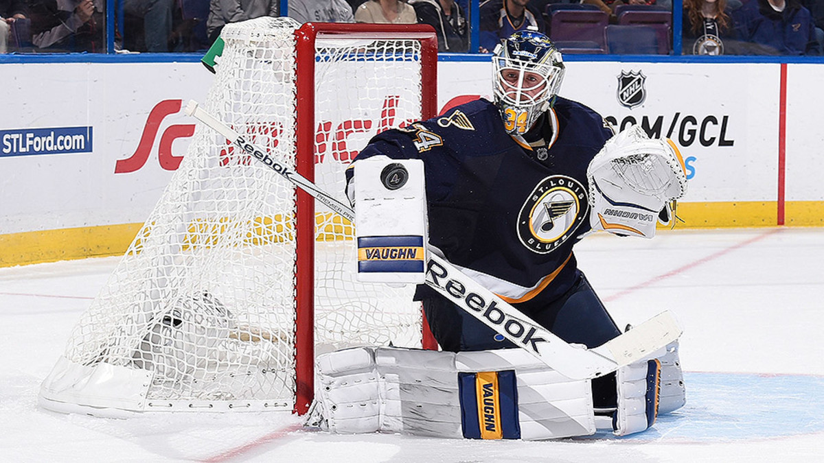Video: Blues goalie Jake Allen robs Blackhawks’ Marko Dano of goal ...