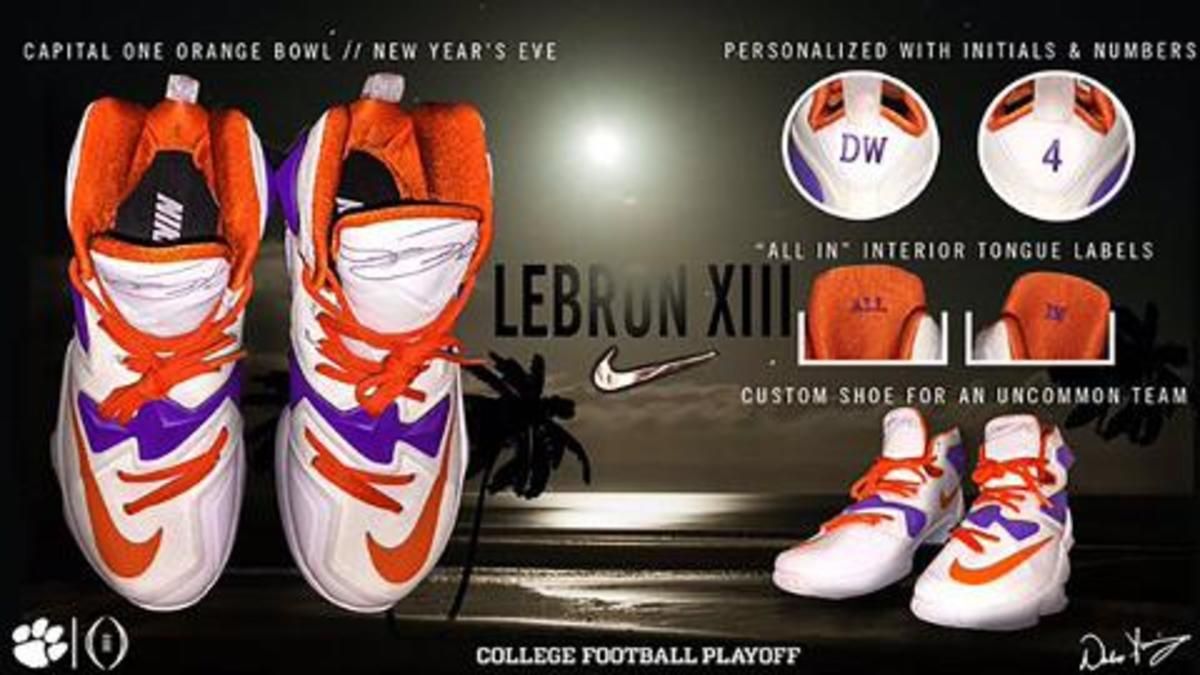 Clemson Tigers: Players receive custom Lebron XIII sneakers - Sports ...