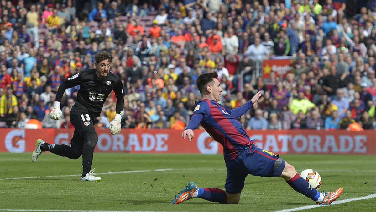 Messi scores hat trick in 12 minutes, sets La Liga record - Sports ...