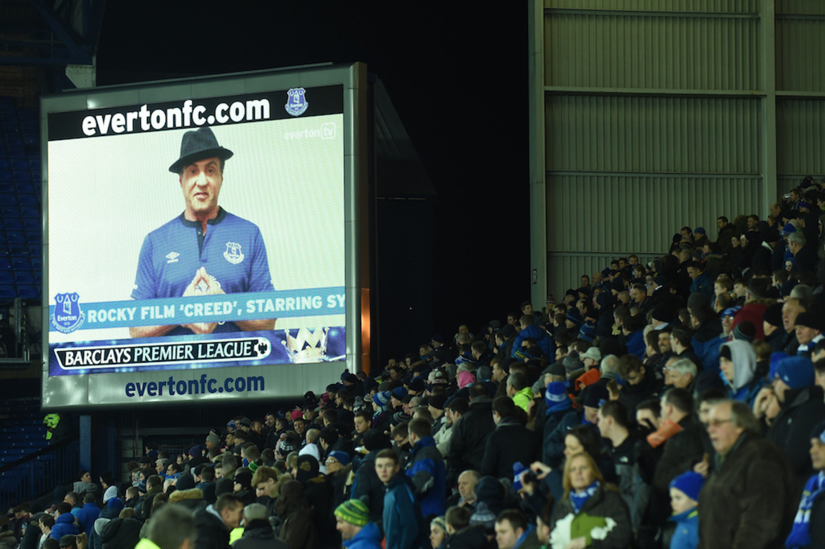 Sylvester Stallone filmed part of 'Creed' at Monday's Everton match ...