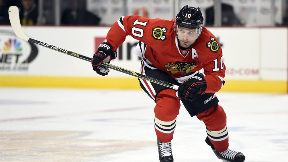 Blackhawks forward Patrick Sharp left Tuesday's game against the ...