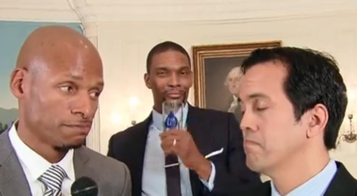 GIF: Michelle Obama Dunks on a Net Held Up by LeBron - Sports Illustrated