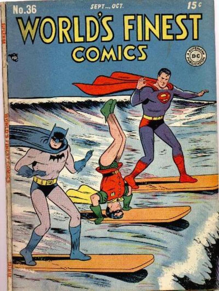 16 Odd Comic Book Covers of Batman and Superman Playing Sports - Sports ...