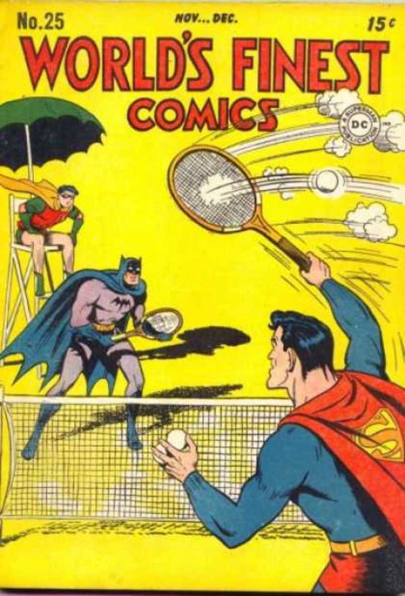 16 Odd Comic Book Covers of Batman and Superman Playing Sports - Sports ...