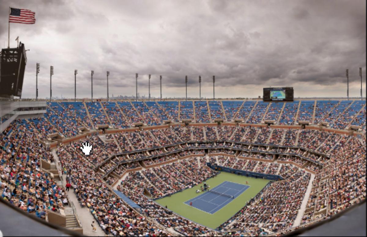 U.S. Open gigapan from Serena Williams' victory over Varvara Lepchenko ...