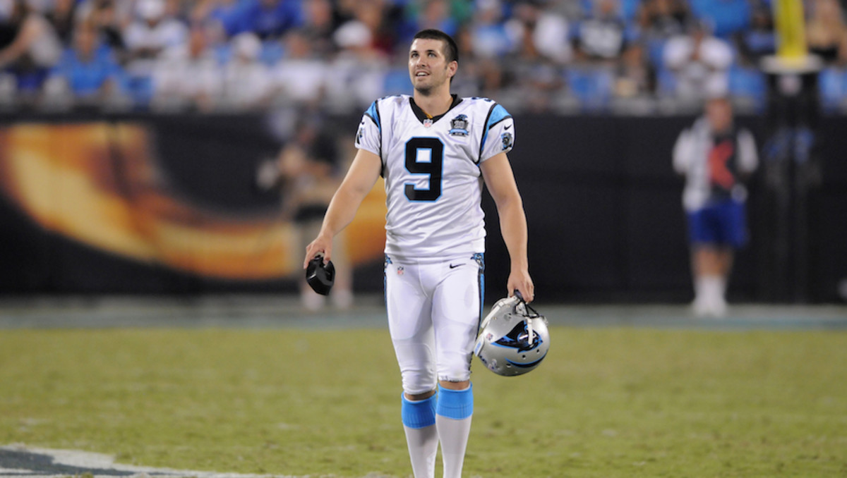 Panthers kicker Graham Gano practices in the middle of Bethune-Cookman ...