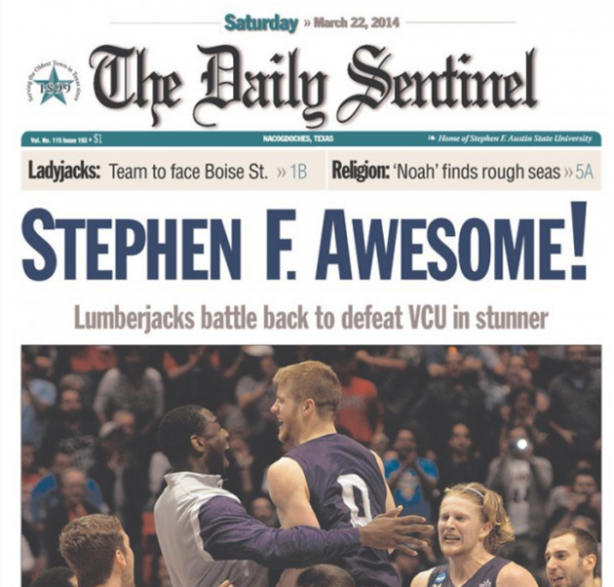 The Local Newspaper Front Page of Every Team That Advanced in the NCAA ...