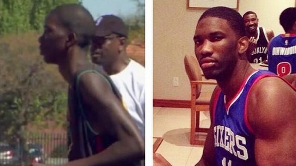 Philadelphia 76ers' Joel Embiid looked a lot different three years ago ...