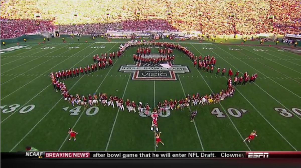 Stanford Marching Band Formed Snapchat Logo during Rose Bowl, Got It ...