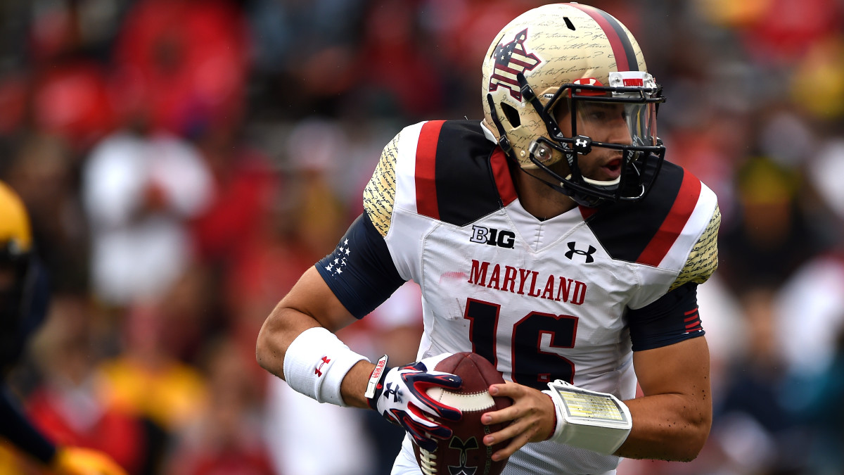 Maryland Terrapins QB C.J. Brown leaves game after taking hit to head ...