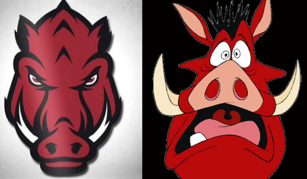 New Arkansas Razorbacks Logo Looks Like Pumbaa from the Lion King ...