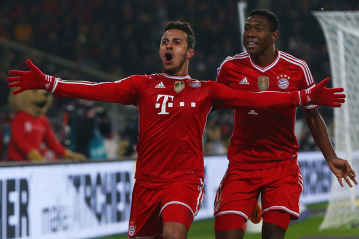 Watch: Thiago's ridiculous flying scissor kick gives Bayern Munich the ...