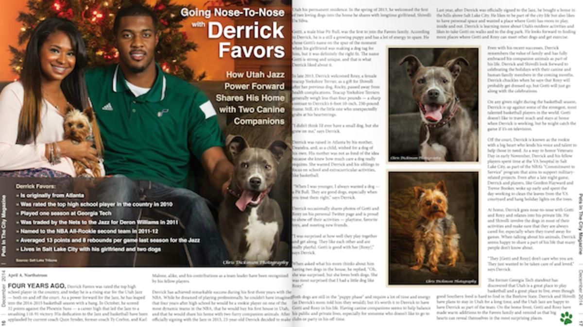 Photo: Utah Jazz forward Derrick Favors is on the cover of Pets in the ...