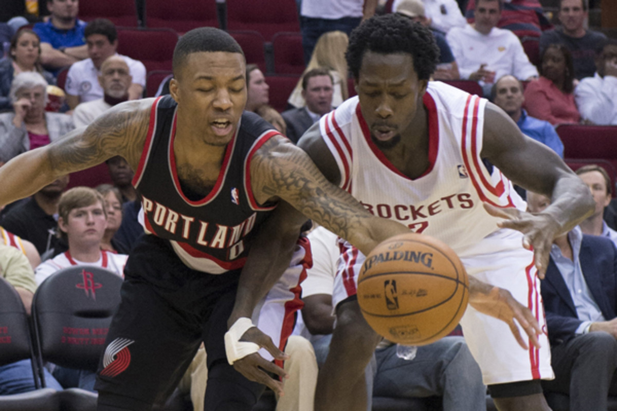Blazers' Damian Lillard, Rockets' Patrick Beverley exchange shots in ...