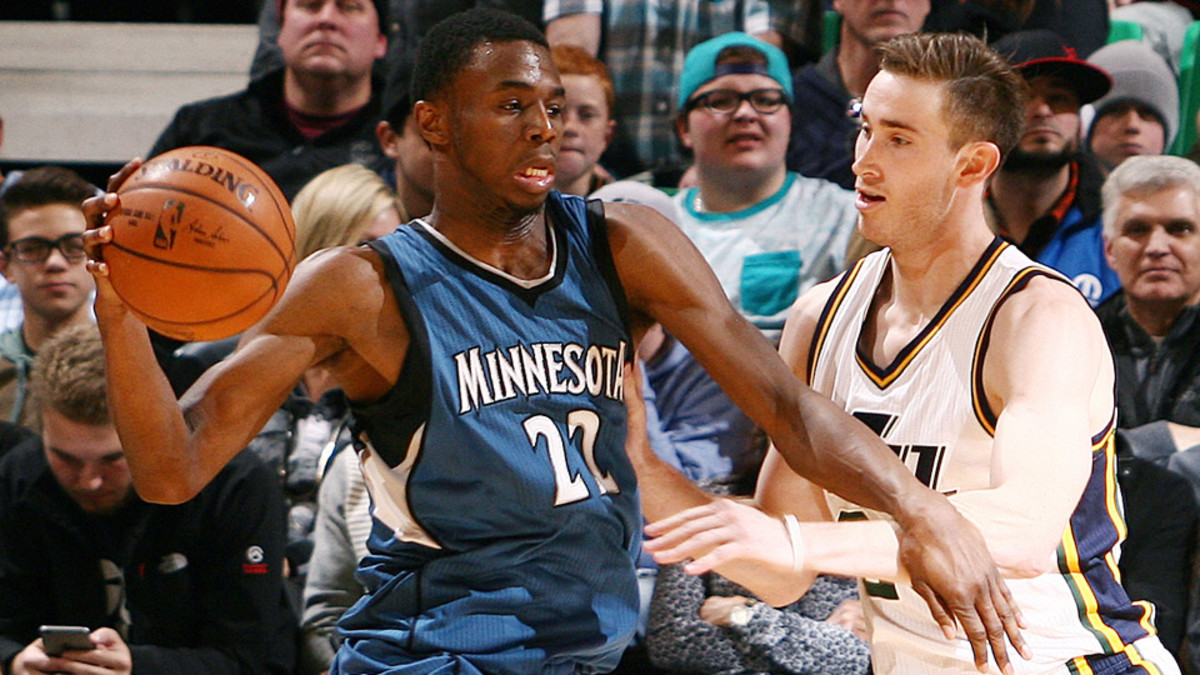 T-Wolves' Andrew Wiggins throws down alley-oop vs. Jazz: Rookie dunks ...