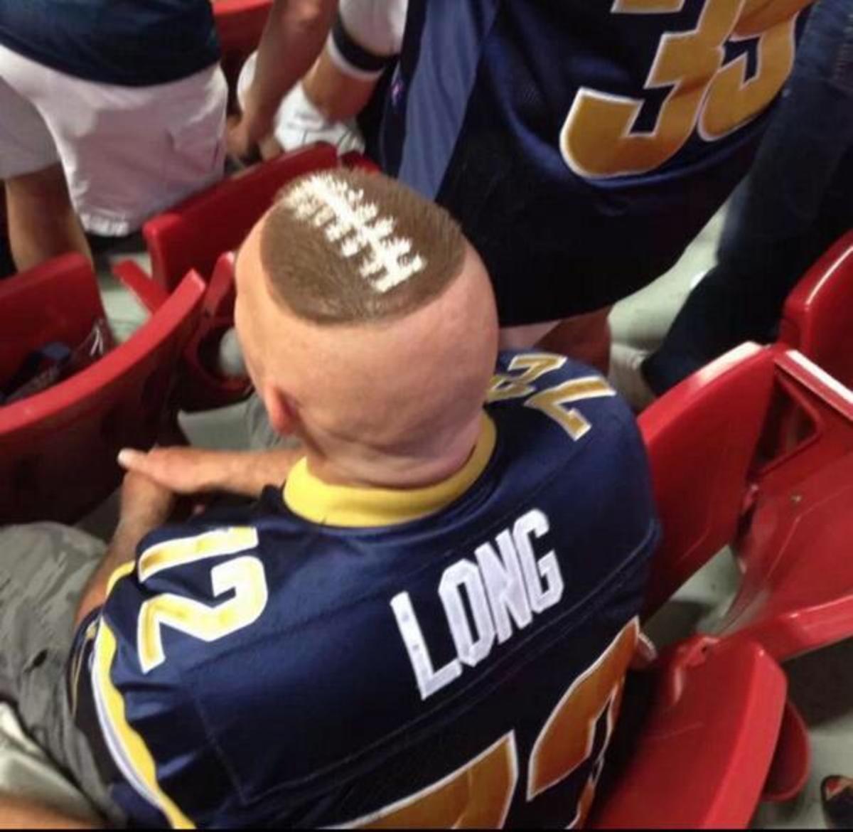 Rams fan gets football-shaped haircut - Sports Illustrated