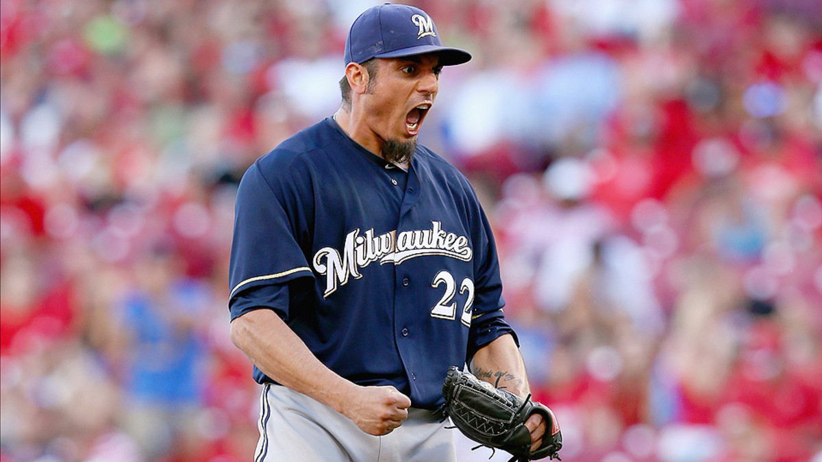 Brewers' Matt Garza throws two-hit shutout against Reds - Sports ...