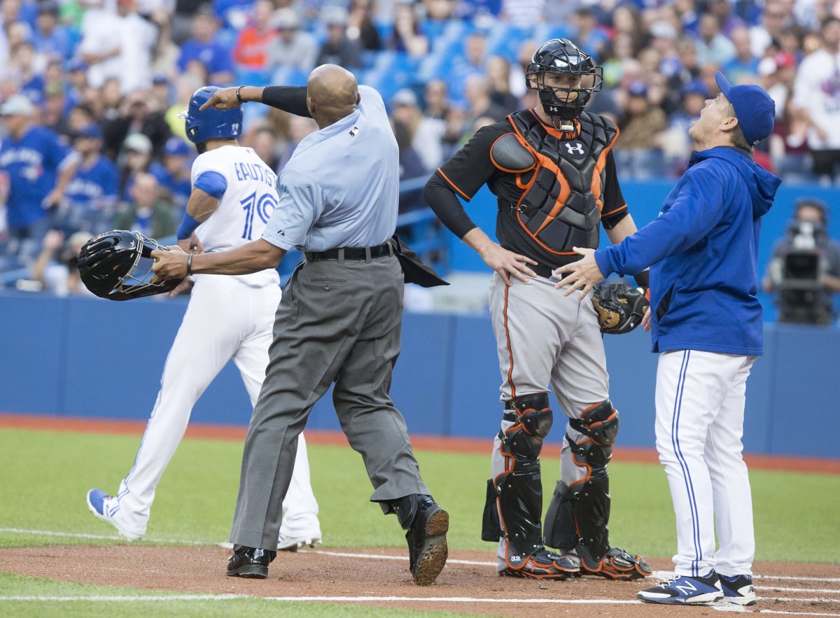 Bautista hit by pitch, Gibbons ejected - Sports Illustrated