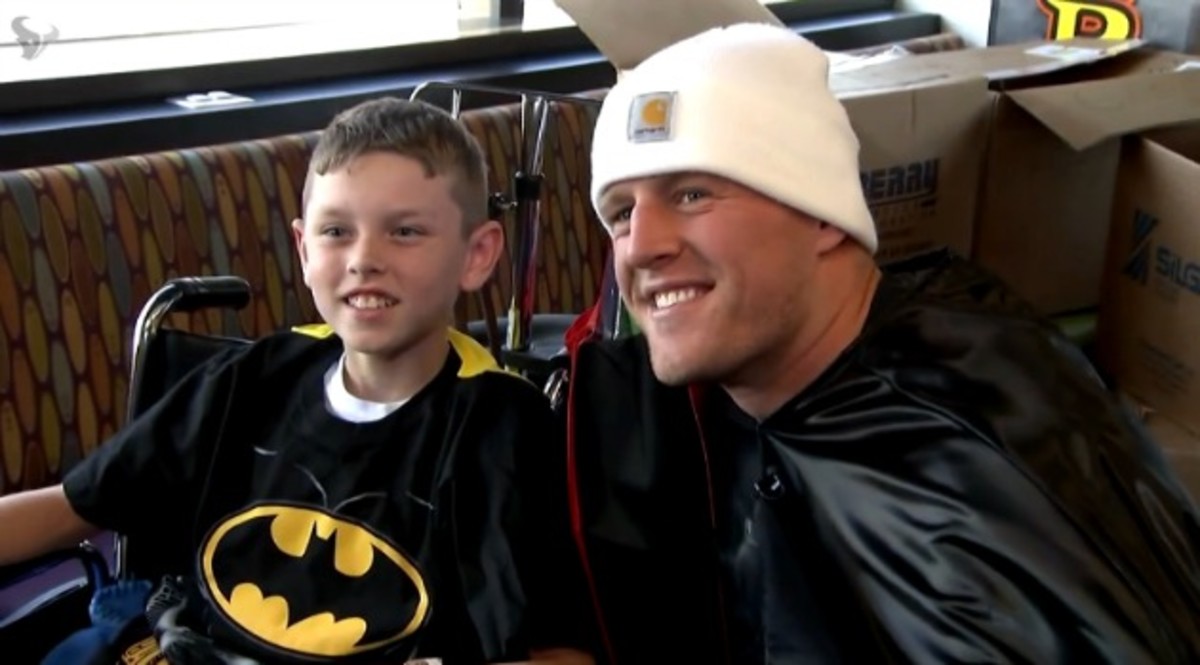 Houston Texans’ J.J. Watt dresses as Batman to surprise children ...