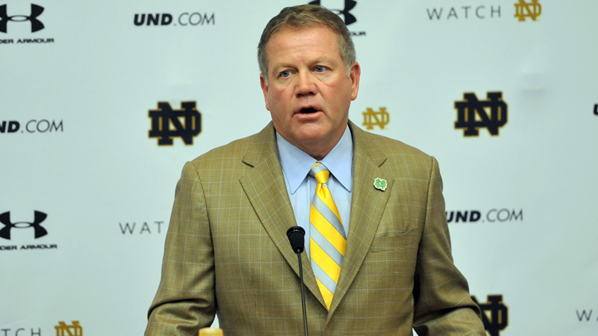 Notre Dame's Brian Kelly comments on players' academics - Sports ...