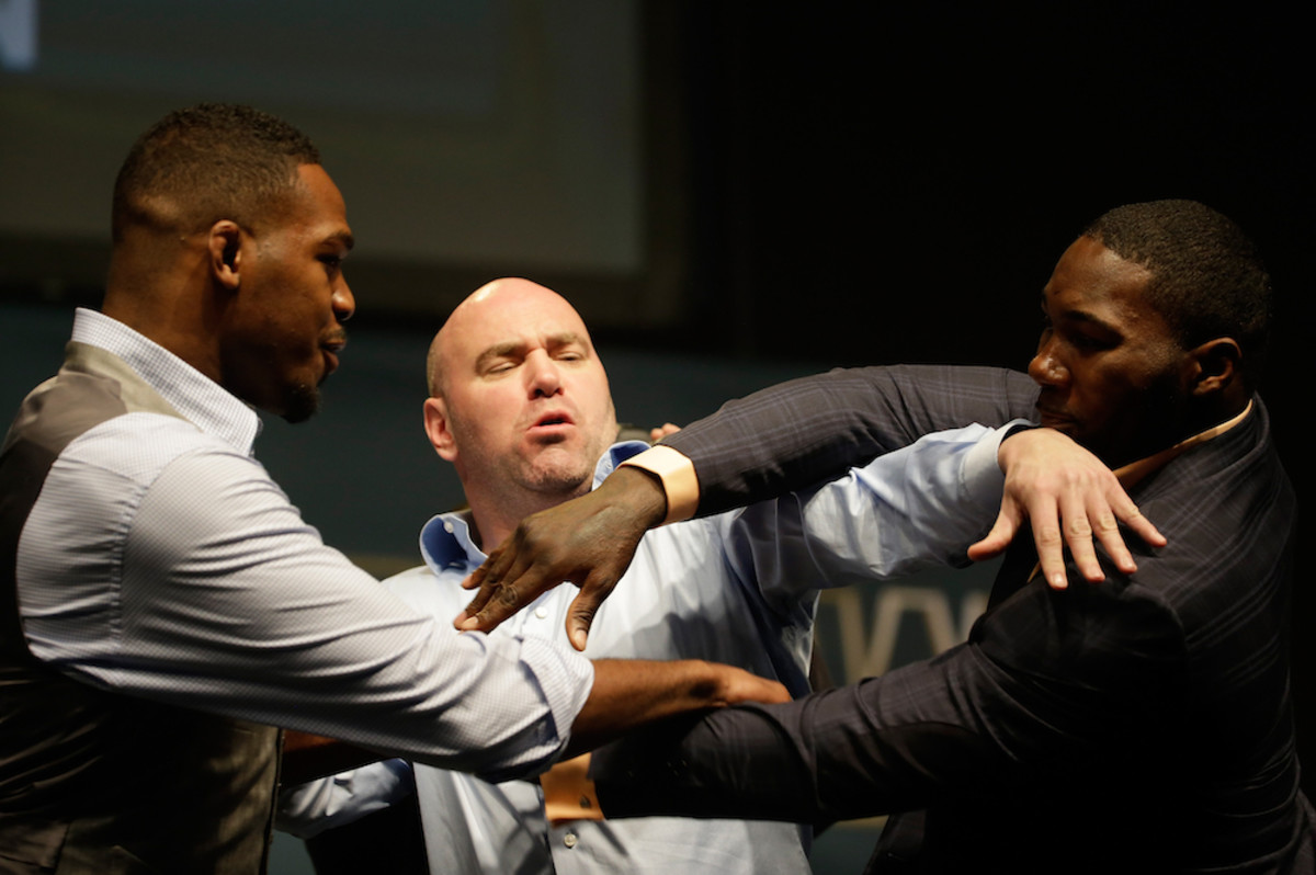 Video: Jon Jones, Anthony Johnson reenact Jones-Cormier brawl - Sports ...