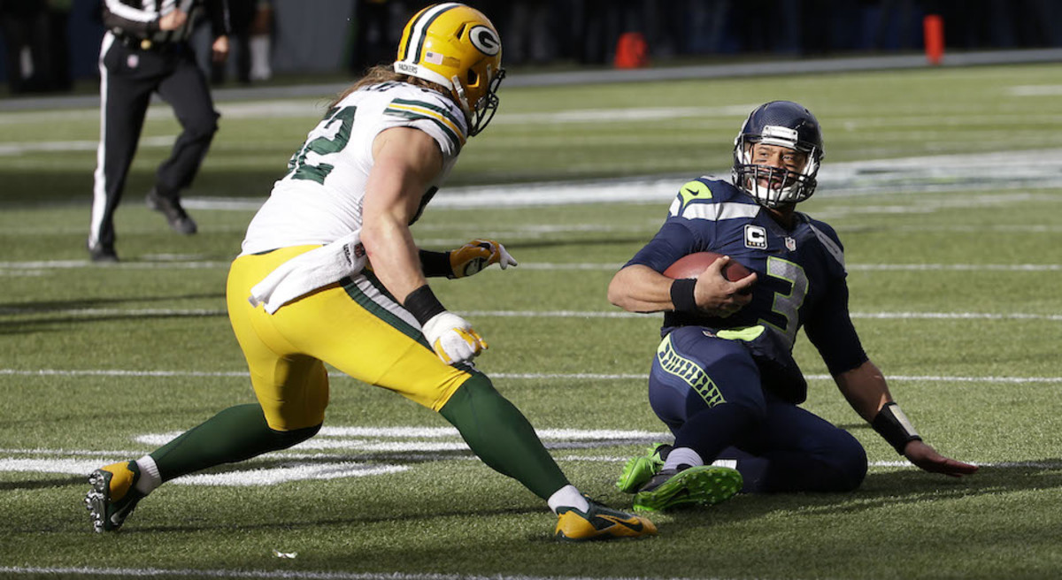 Watch: Russell Wilson throws three interceptions, two completions in ...