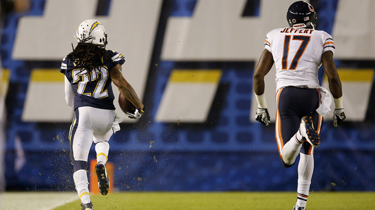 Chargers vs Bears: Jay Cutler throws pick six to Jason Verrett - Sports ...