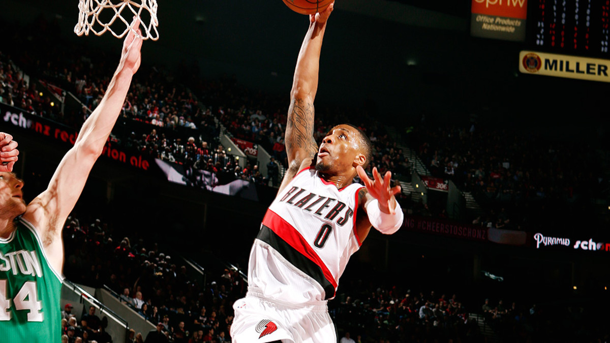 Damian Lillard dunk over Tyler Zeller video: Celtics beat Blazers ...