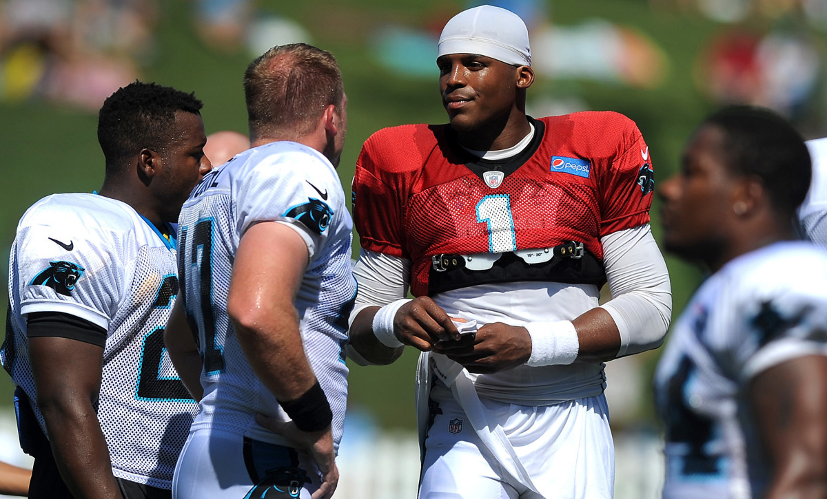 Cam Newton: Carolina Panthers QB shoves Josh Norman in practice ...