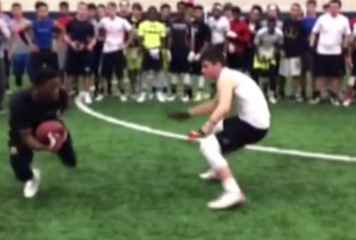 Video: Poor kid gets juked to the ground at - Sports Illustrated