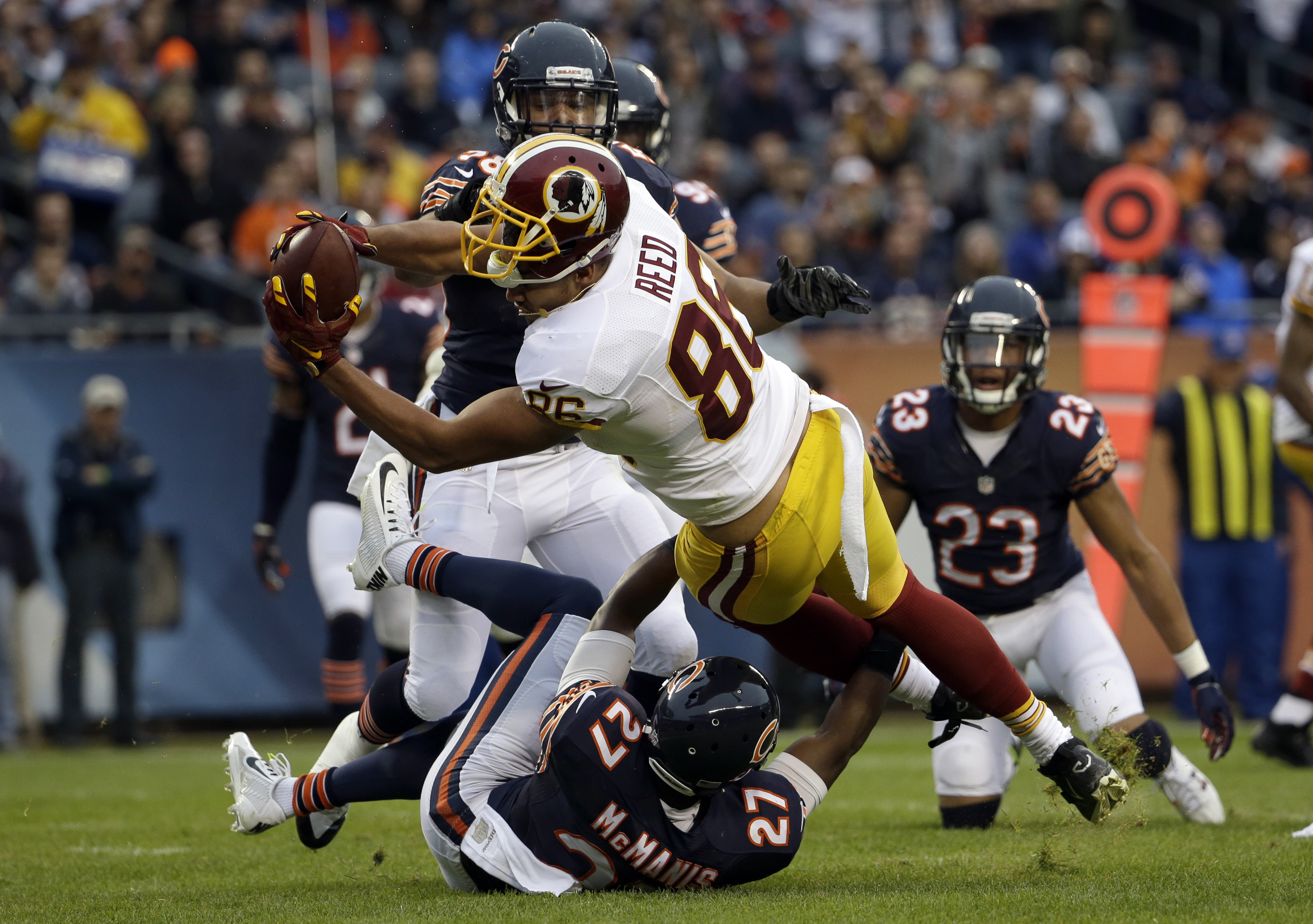 TE Jordan Reed leads Skins in catches, yard receiving, TDs - Sports ...
