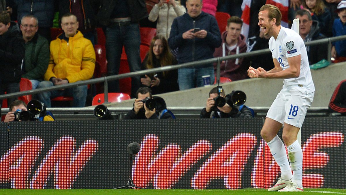 Kane scores 80 seconds into debut as England rolls Lithuania at Wembley ...