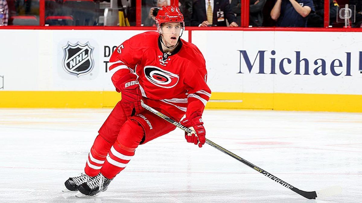 Watch: Hurricanes rookie Noah Hanifin scores first career NHL goal ...