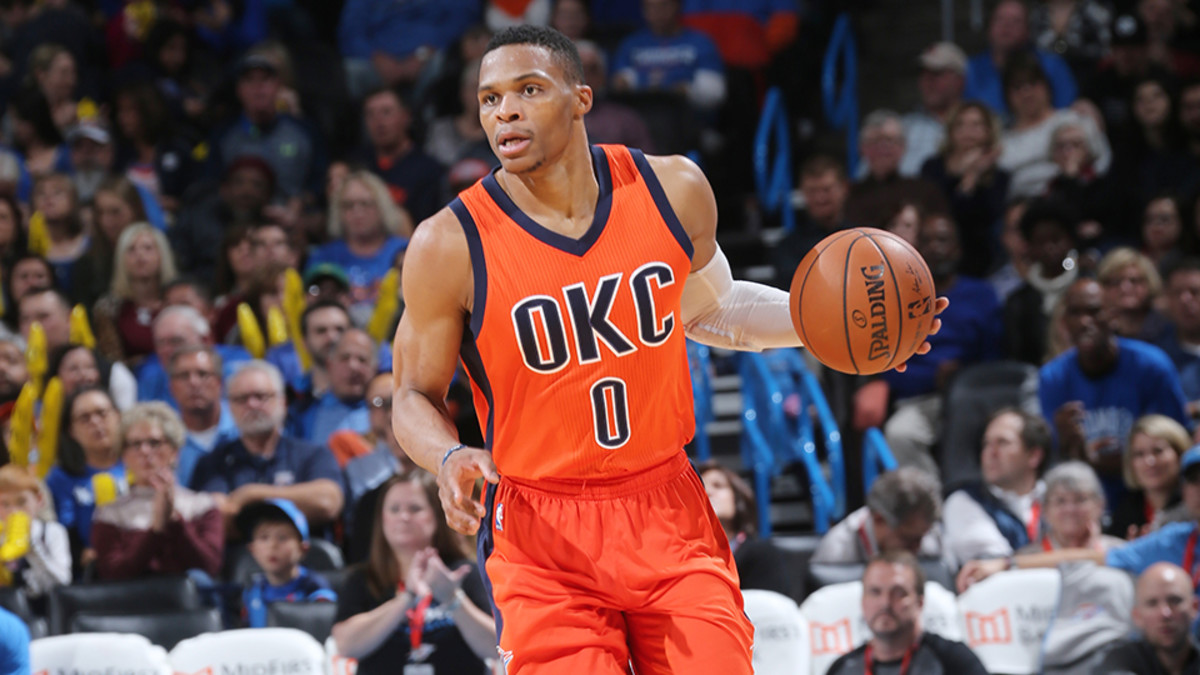 Thunder's Russell Westbrook passes ball off defender (video) - Sports Illustrated