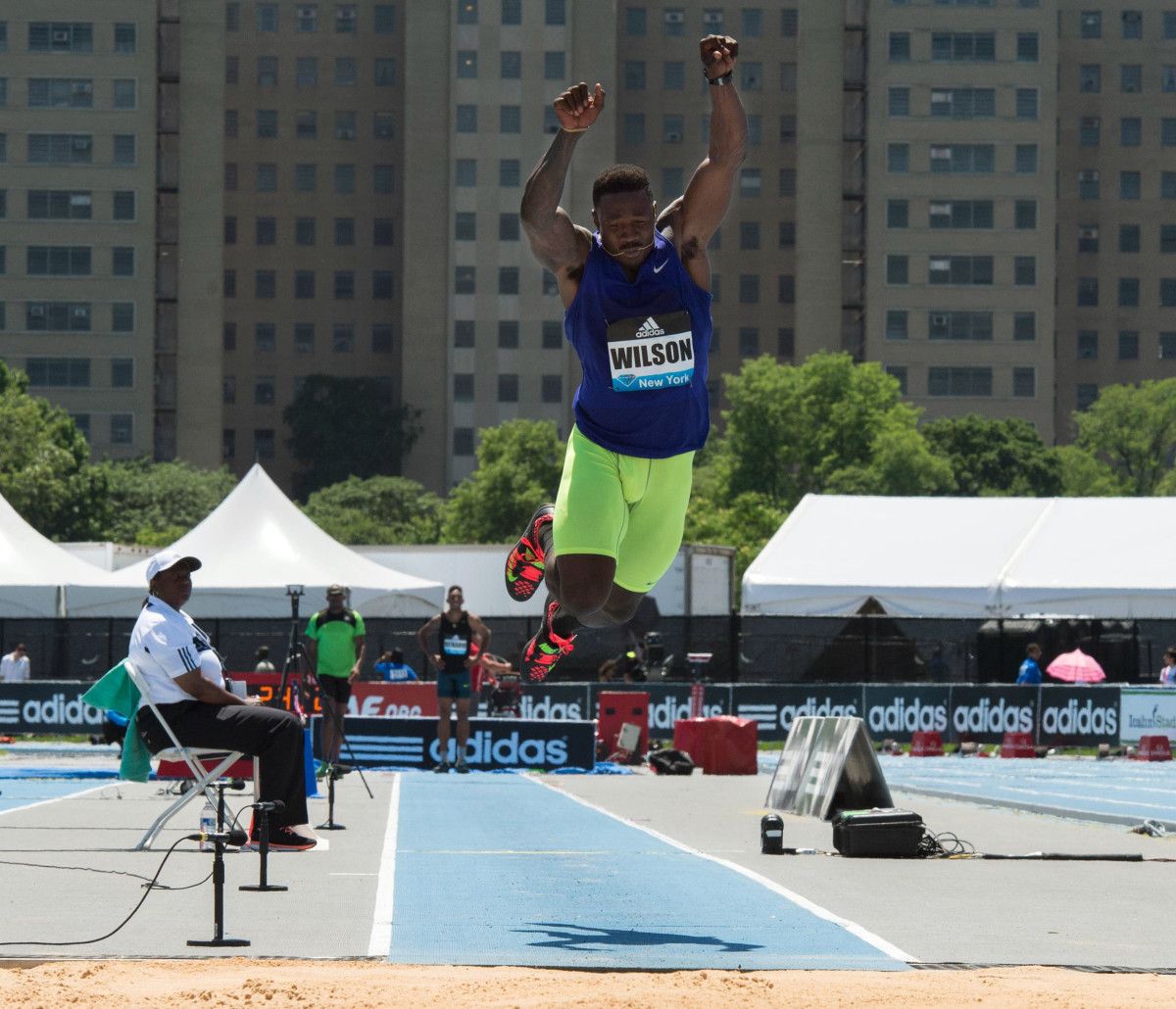 Ex-Giants RB David Wilson makes pro debut in triple jump - Sports ...