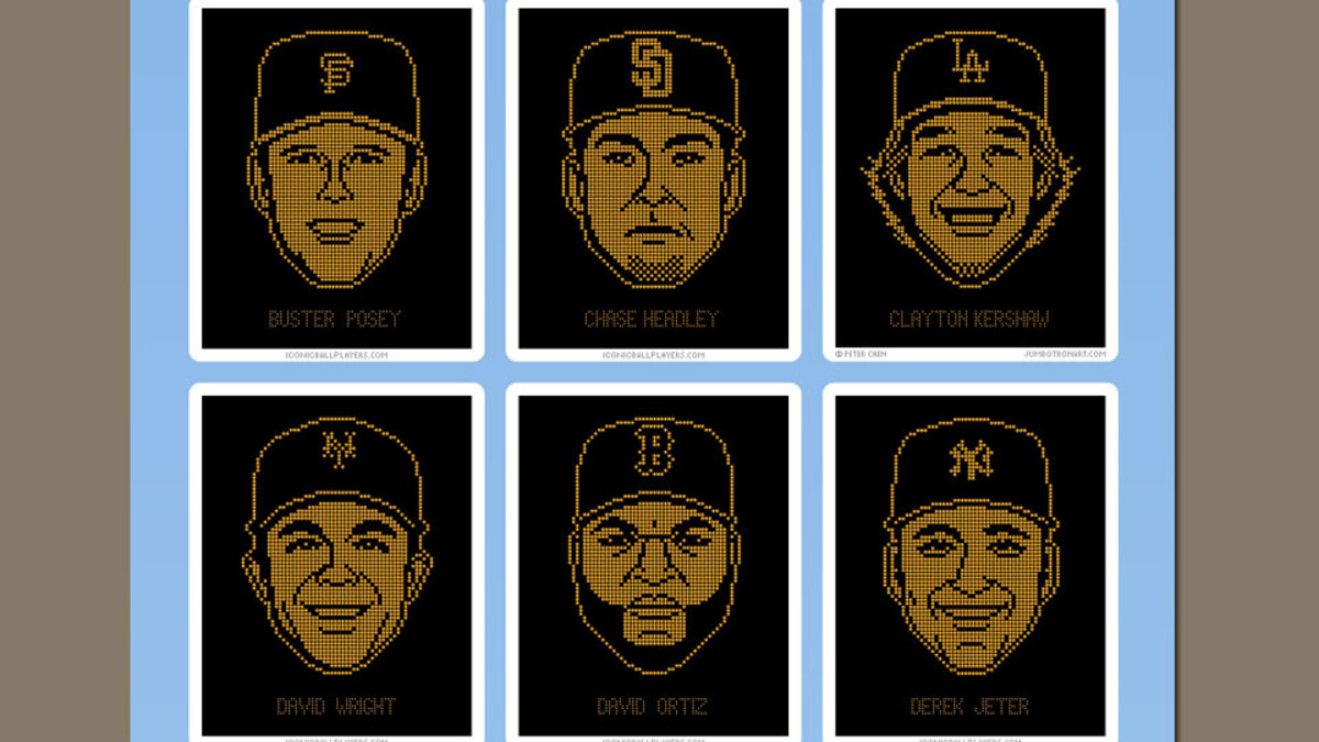 Jumbotron portraits of popular baseball players - Sports Illustrated