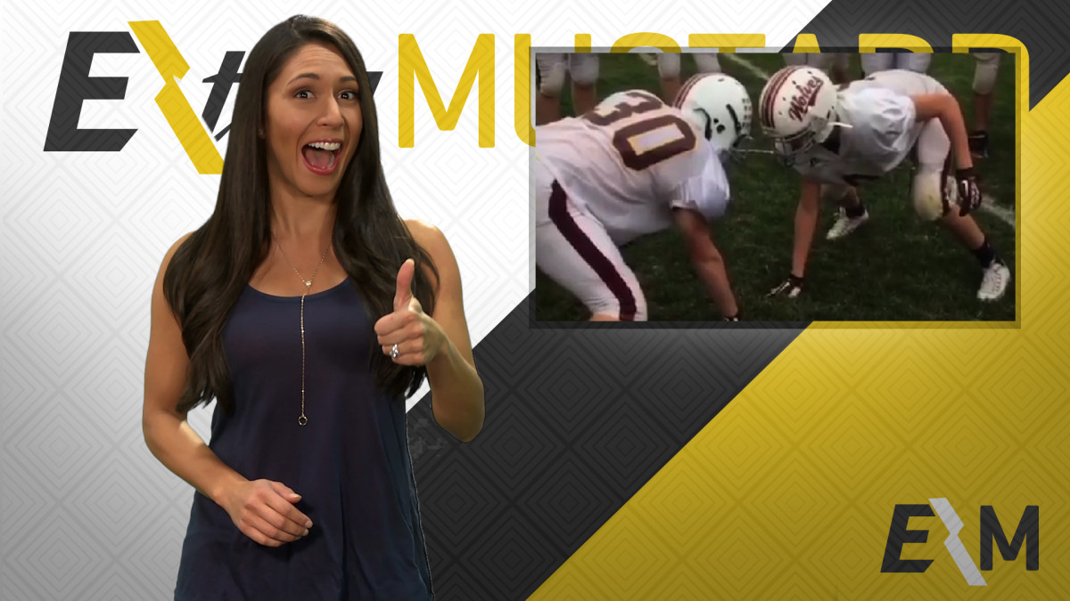 Mustard Minute: Football player delivers ‘RKO Outta Nowhere’ at ...
