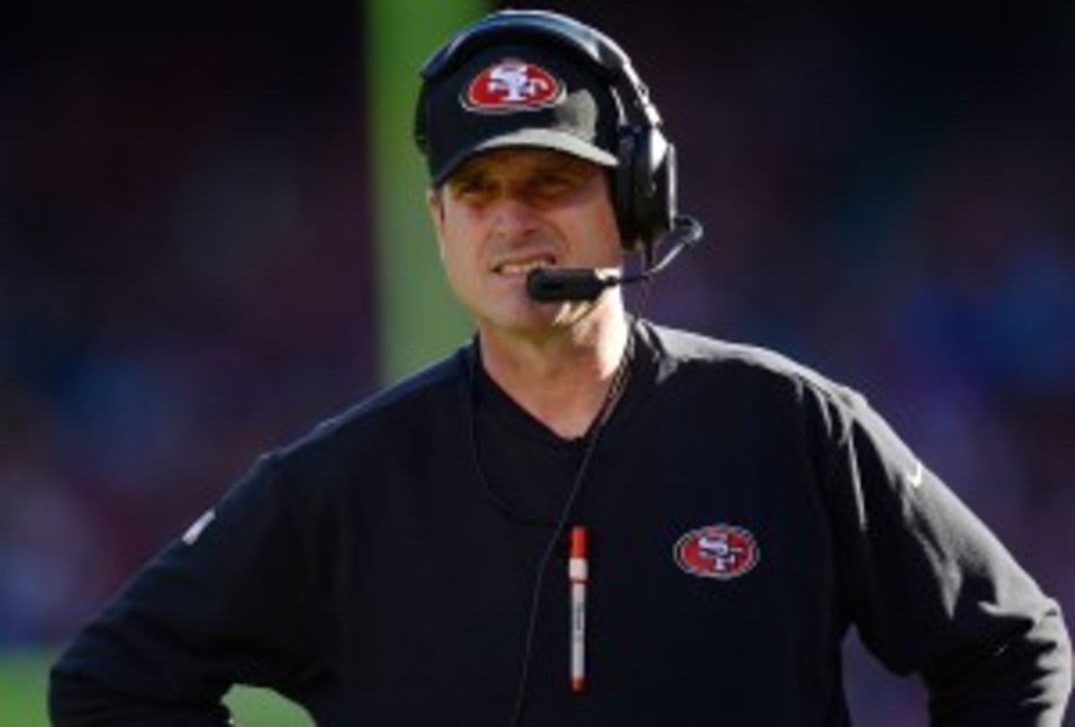 Report: Niners coach Jim Harbaugh calls out Vernon Davis, Alex Boone on ...