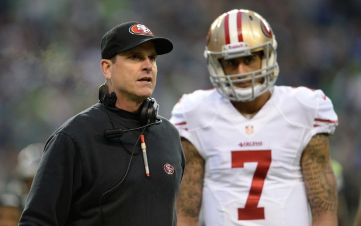 Jim Harbaugh says Colin Kaepernick deal is 'a high priority' - Sports ...