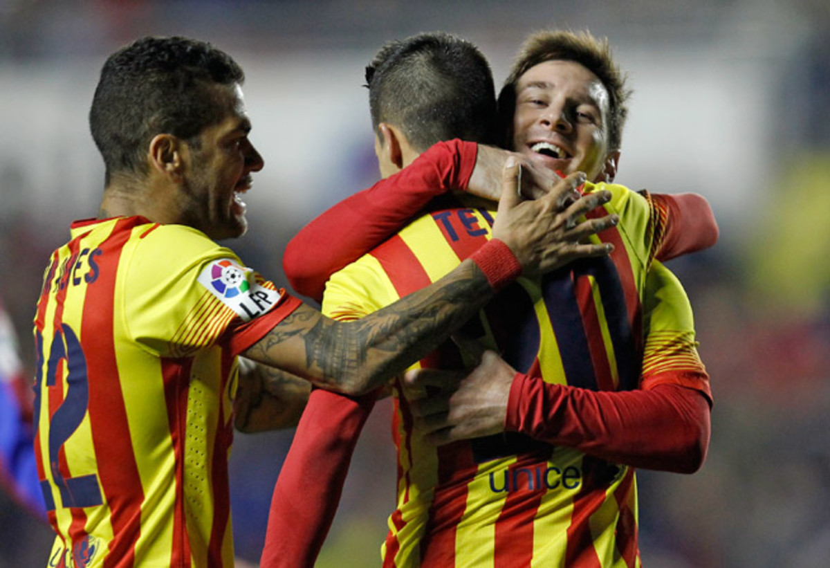 Messi sets up 4 in Barcelona's Copa del Rey win over Levante - Sports ...