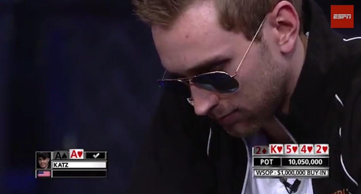 World Series Of Poker player Connor Drinen drew the best possible hand ...