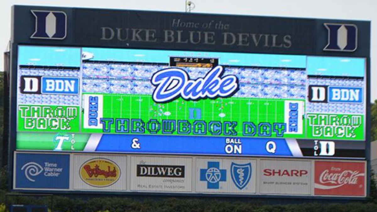 Duke will be using an 8-bit video board for its throwback game - Sports ...