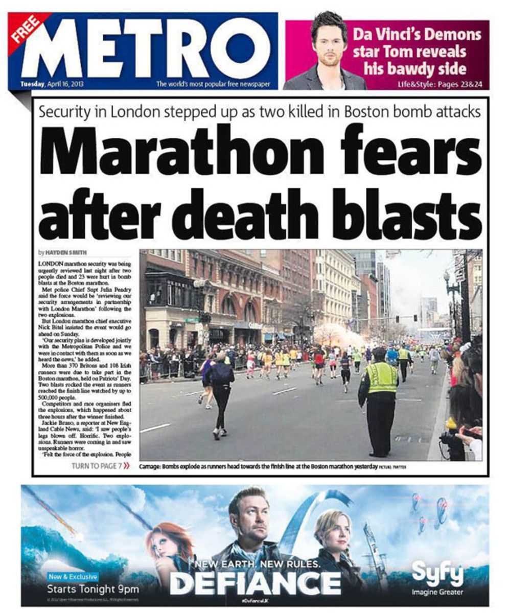Boston Marathon Newspaper Front Pages - Sports Illustrated