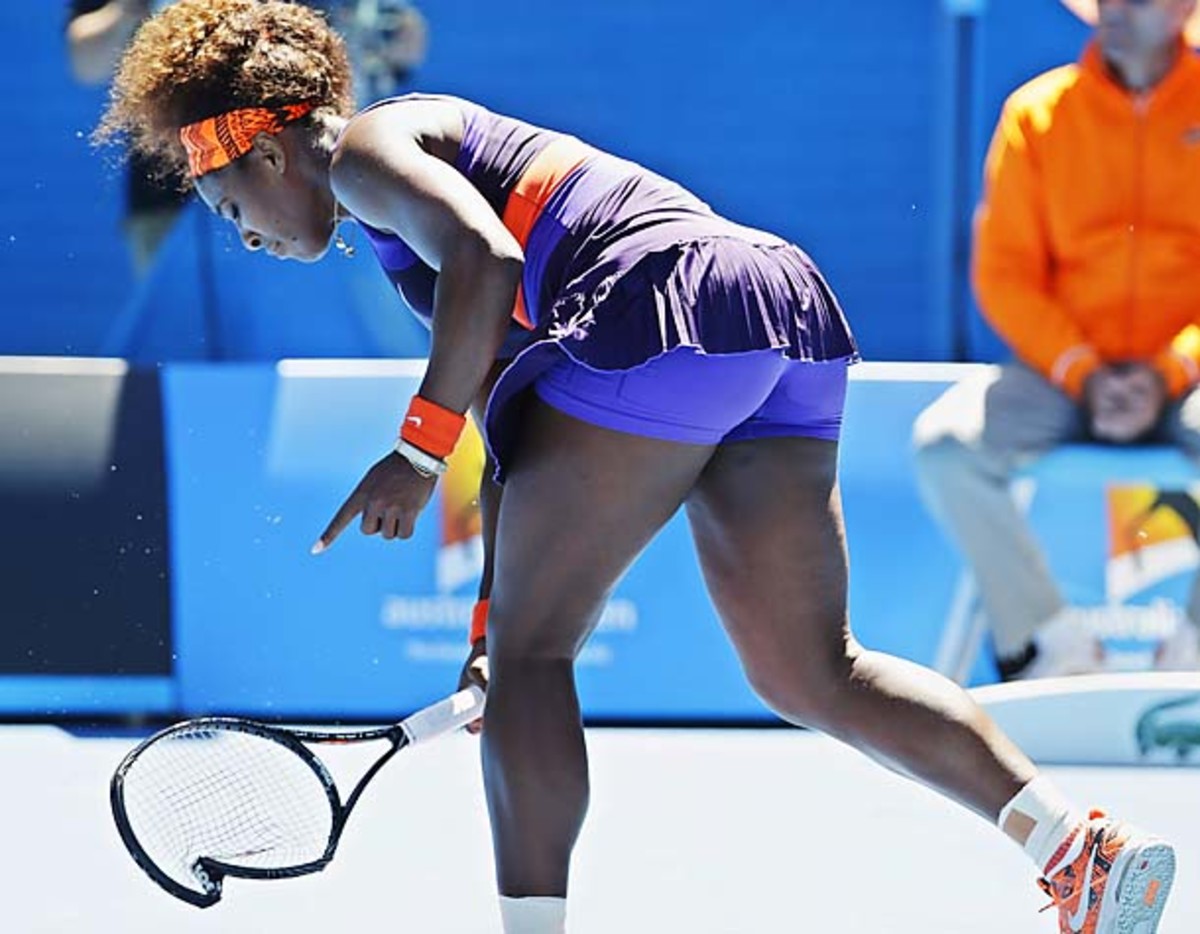 Serena Williams breaks racket in loss to Sloane Stephens at Australian ...