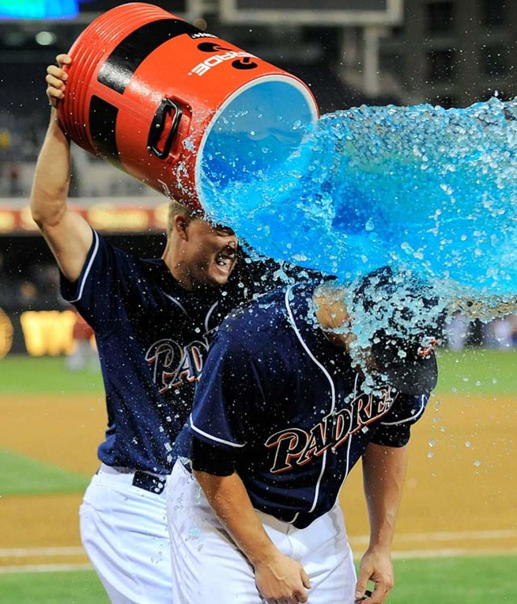 Ballplayers and Reporters Doused by Coolers - Sports Illustrated