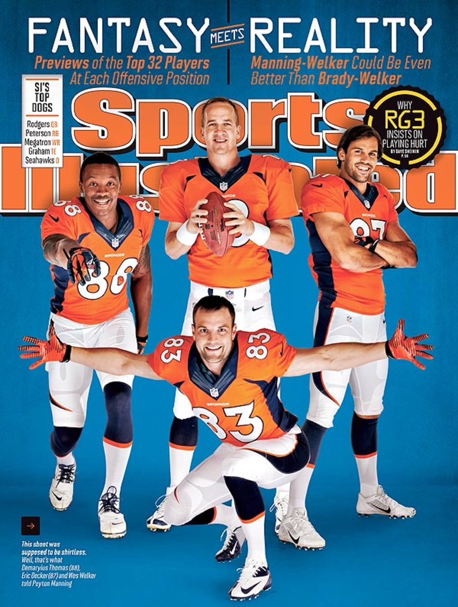 Peyton Manning, Broncos WRs and Aaron Rodgers on Aug. 12 covers of ...
